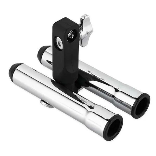 このDWマウント・スティック・ホルダーは、クランプとウィング・ナットを使用して、フロアタムの脚やブーム・アームなど、直径1/2 または10.5mmのあらゆるロッドに固定でき、プレイ中にスティックが折れた場合でも、すぐに新しいスティックを取り...