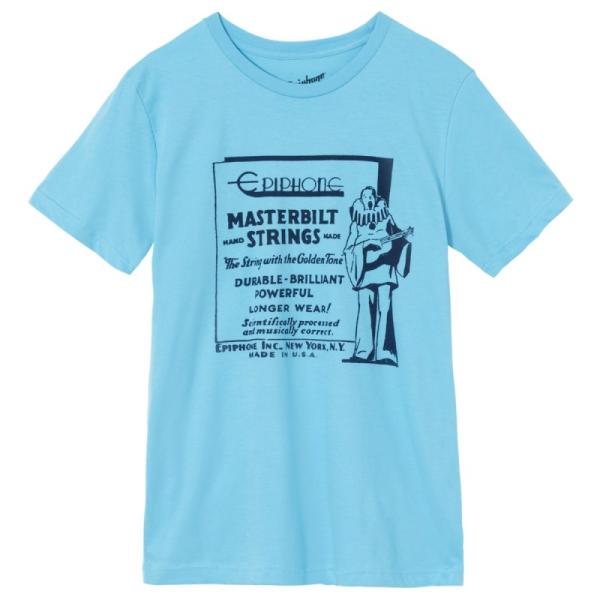 この着心地の良いエピフォンの Tシャツには、1930年代に遡るエピフォンのマスタービルト エレキギター弦のパッケージのアートワークがあしらわれています。・コットン：100%・スタンダードフィット、ユニセックスサイズ：Largeイケベカテゴリ...