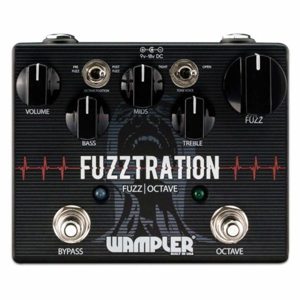 Fuzztrationは高域から低域まで荒々しく、ダイナミックなサウンドのファズペダルです。ひとたびオクターブスイッチをオンにすれば、荒々しい猛獣の咆哮のようなオクターブサウンドが飛び出してきます。ファズとオクターブは独立して動作し、ミニス...