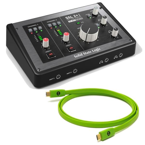 SSL　オーディオインターフェース音質向上セット!!【セット内容】・SSL2+MKII（JAN:0878076001968）・d+USB Type-C to C classB/1.0（JAN:4582387108990）【SSL2+MKII...