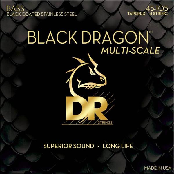 BLACK DRAGONは、Dragon Skin+に由来するロングライフ性能と、Black Beautiesゆずりの精悍なブラックルックスを融合したベース弦です。独自のAccurate Core Technology（ACT）が芯線に細か...