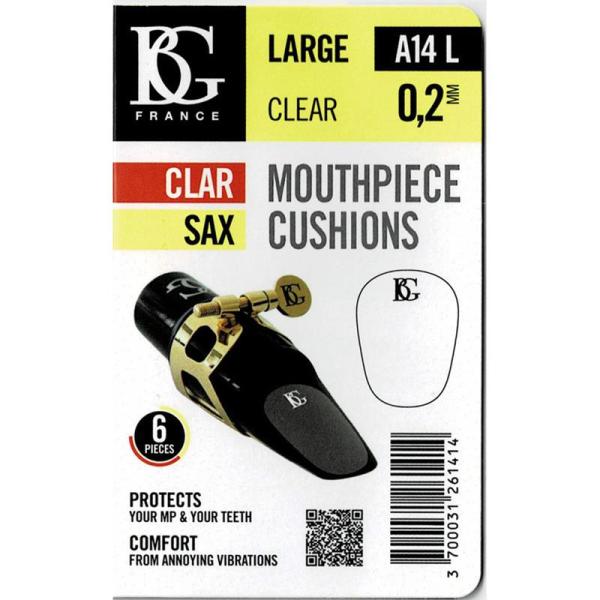 歯とマウスピースの摩耗を防ぎ、歯に伝わる振動を軽減。接着材が残りにくく、交換も簡単です。マウスピース・クッションを装着する前に、必ずマウスピースの表面をキレイにしてからご使用ください。■型番：A14L■サイズ：LARGE■厚さ：0.2mm■...