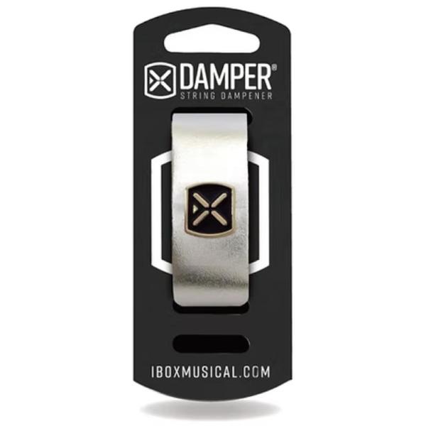 ライブ・パフォーマンスやスタジオ・レコーディングに最適な、プロ仕様の楽器用ストリング・ダンパー。・SM(スモール)：6弦エレキギター、6弦アコースティックギター、4弦ベース、ウクレレ用・メタリックシルバー・レザーイケベカテゴリ_楽器アクセサ...