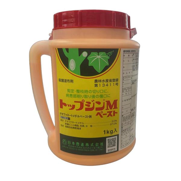 病患部を削り取った後の傷口、剪定・整枝・環状はく皮時の切り口などに本剤を塗布すると、有効成分チオファネートメチル含有の耐雨性の安定した殺菌保護被膜が速やかにでき、木質部の亀裂、 雨水や雑菌の侵入を防ぎ、新しいカルス（ゆ合組織）の形成を促進し...