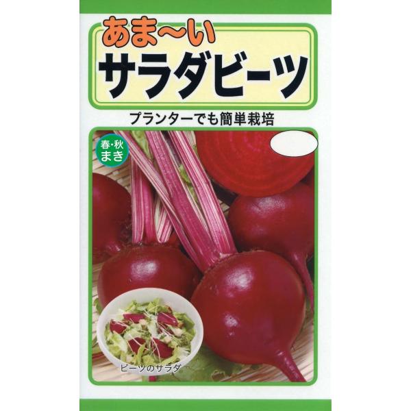 根の中まで深紅色になり、草勢が強く作りやすいビーツです。甘味があり、酢漬けやゆでてスライスすれば彩り鮮やかなサラダ野菜となります。