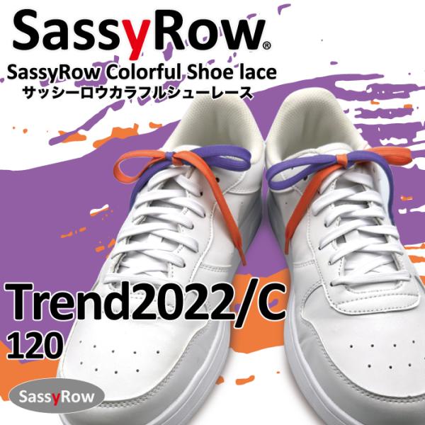 派手すぎず控えめすぎない、ちょうど良いカラフルさが魅力の靴ひも、SassyRow(サッシーロウ）です。白い紐の両端だけを染めて、靴ひもを結んだ時にリボンの部分だけに色が付いている様になっています。こちらは２ToneColor シリーズのTr...