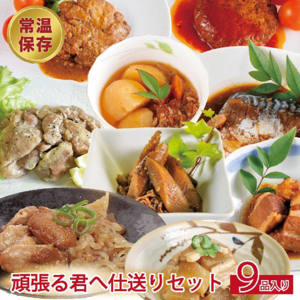 頑張る君へ仕送りセット ９品入り「 備えておきたい おすすめ常温保管の保存食 」保存食 非常食 備蓄 防災セット に常温保存出来る 美味しいお惣菜「もう1品おかずがほしい」「離れて暮らす家族に」「今日は作りたくない」「キャンプめし」「非常用...