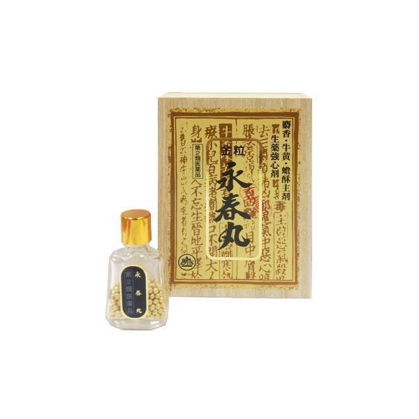 中国に昔から伝わる「六神丸」をもとにして作られており、動物性生薬である麝香（ジャコウ）、牛黄（ゴオウ）、蟾酥（センソ）、熊膽（ユウタン）に人参（ニンジン）、沈香（ジンコウ）、真珠（シンジュ）、阿仙薬（アセンヤク）を加え、これらの協力作用によ...