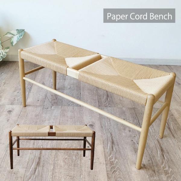 商品仕様／規格商品名ダイニングベンチサイズ(cm寸法)幅：100×奥行：37×高さ：48材質・バーチ材・ペーパーコード特徴100cm幅のコンパクトなダイニングベンチは、北欧のナチュラルなやさしさと、日本らしい繊細な美意識が調和する“ジャパン...