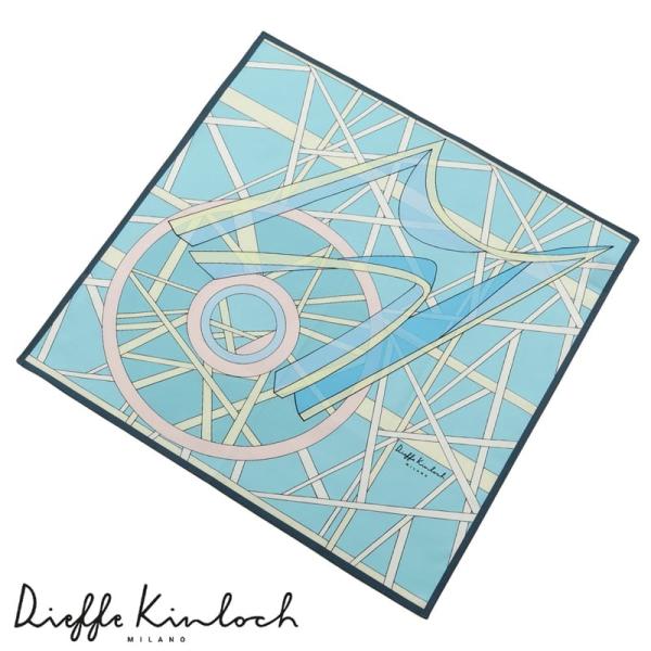ディエッフェ キンロック Dieffe Kinloch ／ コットンポプリンプリントハンカチーフ「COMO／LIBESKIND」（サックスブルー）【ネコポス対応 ／ 12点まで同梱可】【ラッピング対応】／ ハンカチ メンズ ギフト プレゼン...