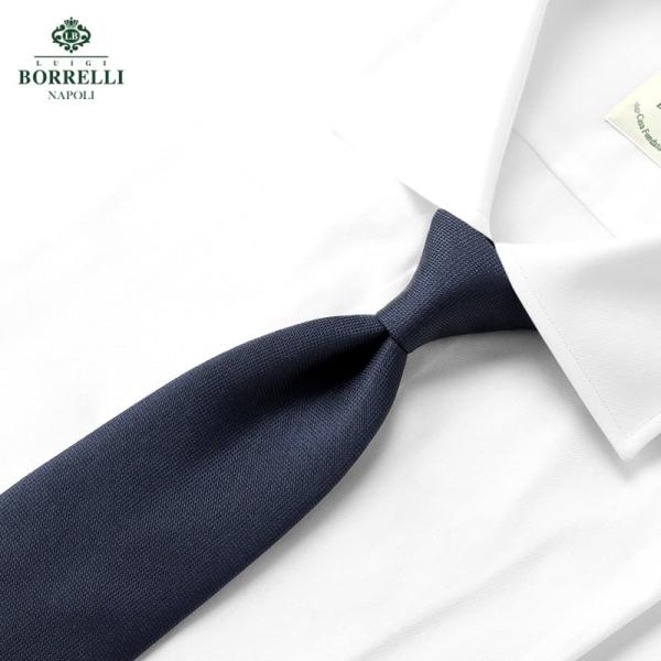 ルイジボレッリ ルイジボレリ LUIGI BORRELLI ／ 26SS シルクホップサックソリッドネクタイ「4502072」（ネイビー）【ネコポス対応 ／ 1点のみ・同梱不可】【ラッピング対応】／ ブランド ビジネス オールシーズン イタ...