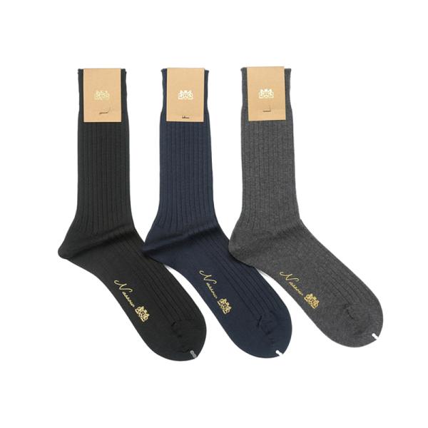 ナッソー NASSOW/定番リブ編みソックス 靴下 ナッソー ドレス ソックス メンズ 通年【ラッピング対応】【ネコポス対応/3点まで同梱可】 | ブランド くつ下ソックス メンズソックス おしゃれ くつした ロングソックス靴下 男性 ギフ...