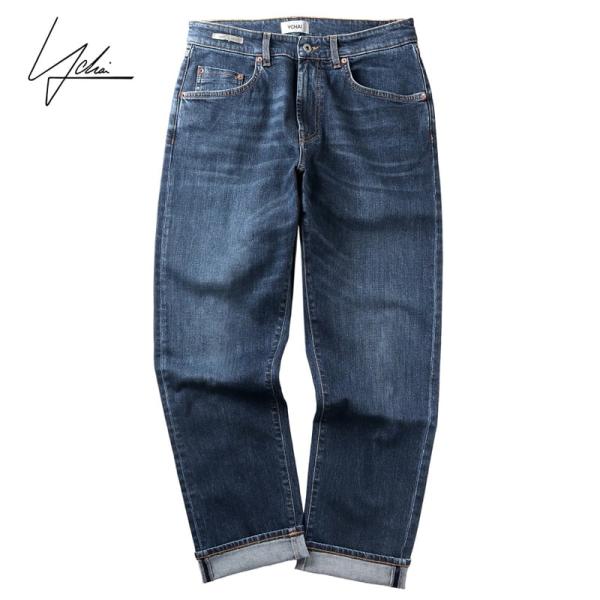 イカイ YCHAI ／ 【国内正規品】 ／ ウォッシュドコットンストレッチデニムジーンズ「ROBUSTO（YPU004Z-2DS0077BN）」（ウォッシュドインディゴブルー）【ラッピング対応】／ ロブスト メンズ イタリア ボトムス ジー...
