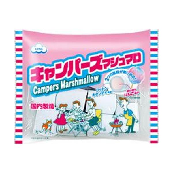 【発売日：2026年06月09日】2層構造で2つの味わいが楽しめるマシュマロです。キャンプやバーベキューで焼いて食べるのはもちろん、そのままおやつとしてもお召し上がりいただけます。外側のコットンキャンディ風味（水色）と内側のりんご風味（ピン...