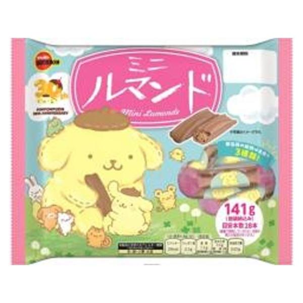 【発売日：2026年03月04日】春の行事にぴったり キャラクターと春を彩る大袋商品サックリとした軽い歯触りの食感と、マイルドなココアクリームがマッチしたクレープクッキーです。春限定ポムポムプリンデザインです。