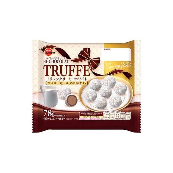 【発売日：2026年04月01日】マイルドなミルクの味わいミルクとカカオの風味豊かなクリームを閉じ込め、ホワイトパウダーで仕上げたトリュフチョコレートです。