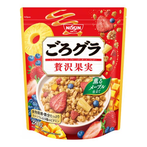 【発売日：2026年03月10日】沢なごろっと果実とザクザク食感のシリアルが入った、薫るメープル仕立ての