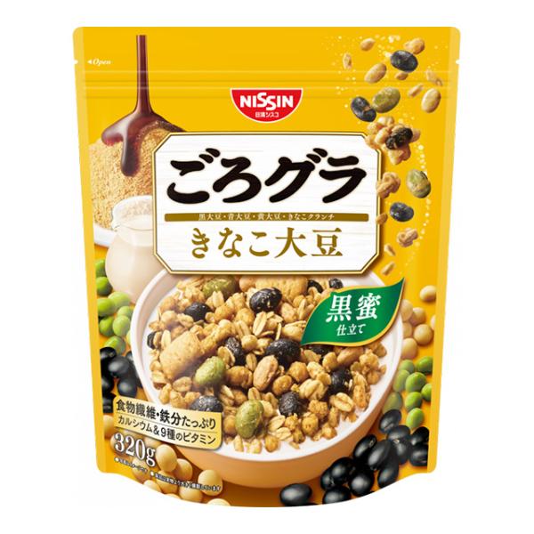 【発売日：2026年03月10日】贅沢なごろっと大豆とザクザク食感のきなこクランチが入った、黒蜜仕立ての