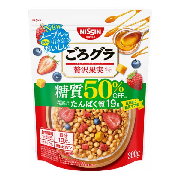 【発売日：2026年03月10日】贅沢なごろっと果実とザクザク食感のシリアルが入った、薫るメープル仕立て