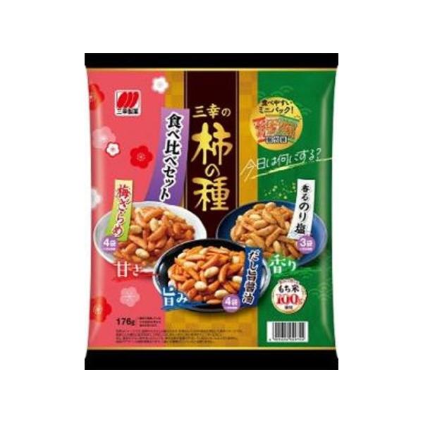 【発売日：2026年04月21日】三幸の柿の種の定番フレーバー、梅ざらめ・だし旨醤油・香るのり塩のセット三幸の柿の種の定番フレーバー「梅ざらめ」「だし旨醤油」「香るのり塩」をアソートしました。気軽に試しやすいミニパックは、食べ比べにもぴった...
