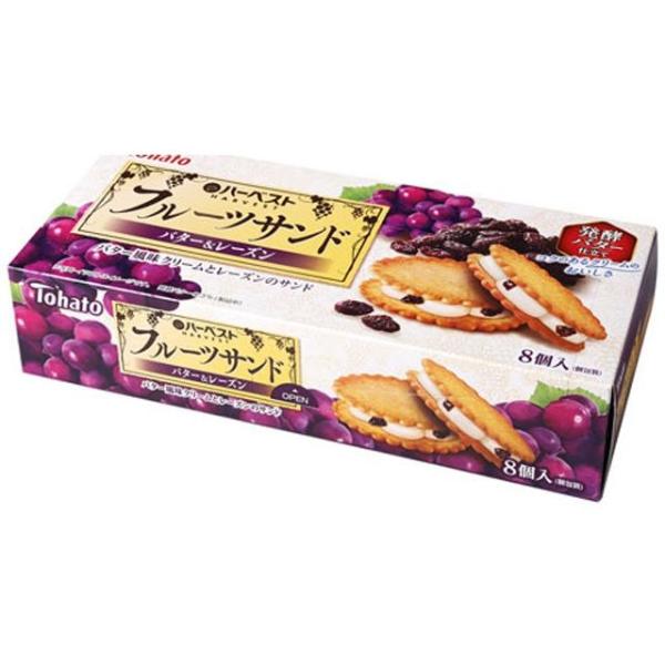【発売日：2025年11月09日】サクサク食感のビスケットとの相性がさらにアップしました。バター風味のクリームとレーズンを薄焼きのハーベストビスケットでサンドしました。バターを増量することでコクが増し、サクサク食感のビスケットとの相性がさら...