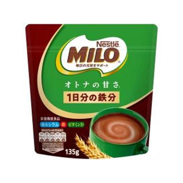 【発売日：2026年02月10日】ミロオトナの甘さ１杯で１日分の鉄分ミロのおいしさそのまま、１日分の鉄分を摂取できる。甘さひかえめな味わい。