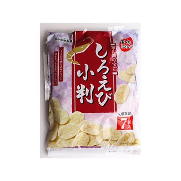 【発売日：2026年01月28日】いつでも出来立てを味わえる小袋タイプのせんべい富山県産100％のうるち米を使用し、富山湾の宝石と呼ばれるしろえびを搗き込んだ薄焼きのサラダせんべいです。