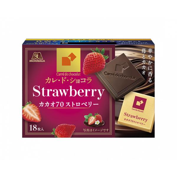 【発売日：2026年04月15日】しっかりと苺の甘酸っぱさも感じるカレドカカオ70％の高カカオチョコにストロベリーファインカット（果肉）、ストロベリーパウダー、ストロベリーシード（種）を含有し、しっかりと苺の甘酸っぱさも感じられる品質。