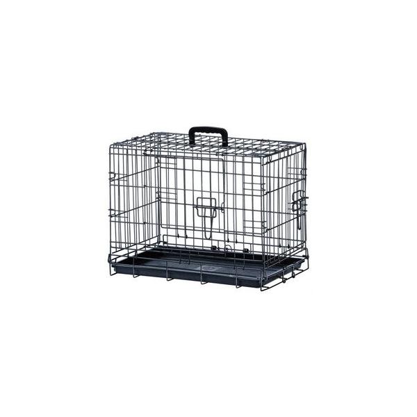 車でのお出かけや通院に便利なケージです。組み立て簡単、折りたたんでコンパクトに収納でき、トレーの出し入れも簡単です。出入りがしやすい２ドア設計。傷がつきにくいハンマーノック塗装を採用。●本体サイズ：W510×D330×H390mm ●車での...