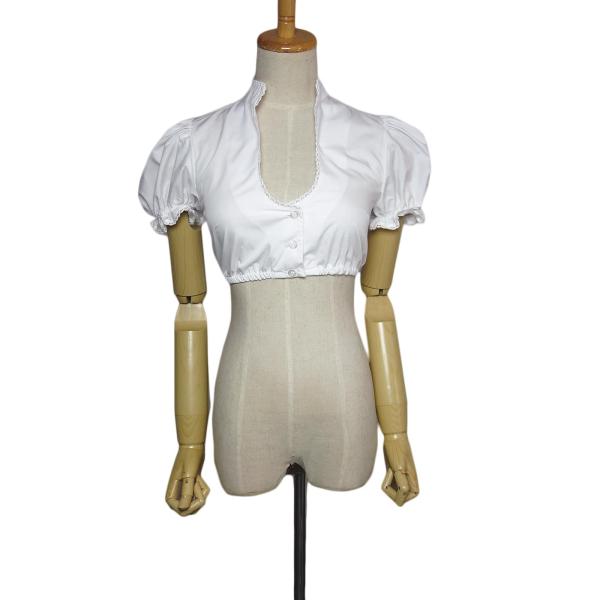 ヨーロッパから入荷。本場ブランドTrachten Deiserの、チロルインナーブラウス。南ドイツからオーストリアにかけたチロル伝統民族衣装として知られるディアンドル(チロルワンピース)のインナーとして一般には使用されます。-オクトーバーフ...