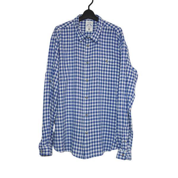 ヨーロッパから入荷。チェック柄 チロルシャツ。袖は、ロールアップ可能なデザイン。南ドイツ・オーストリアを中心とした地域の民族衣装。●ブランド●SMOG●製造国●BANGLADESH●表記サイズ●XXL●計測●肩幅　約55.5cm袖　　約67...