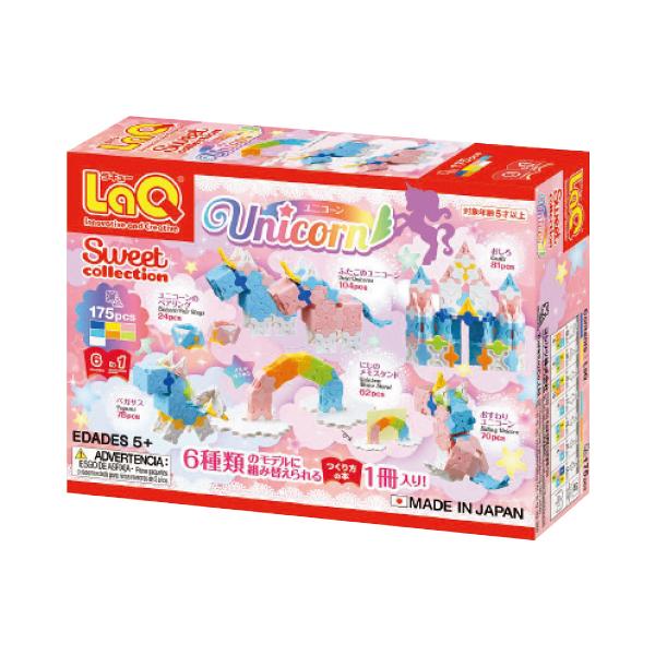ファンシーカラーが可愛い☆ユニコーンやペガサスが作れるセットが登場！●内容／ LaQパーツ×175pcs、説明書×1●サイズ／パッケージ：W12×D16×H4cm●重量／ 170g●材質／ ABS、POM