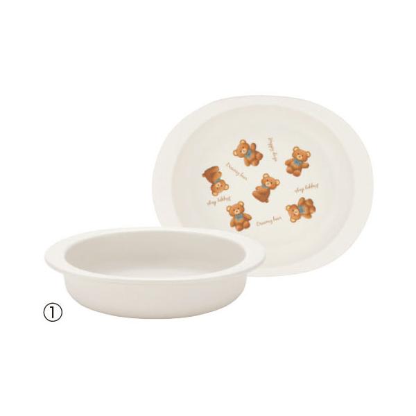 小さな手で使いやすいこども用食器。●サイズ／（1）（2）144×117×36mm（3）（4）134×106×43mm（5）（6）φ97×高さ48mm（7）（8）φ78×69mm（持ち手含まず）●材質／ポリプロピレン