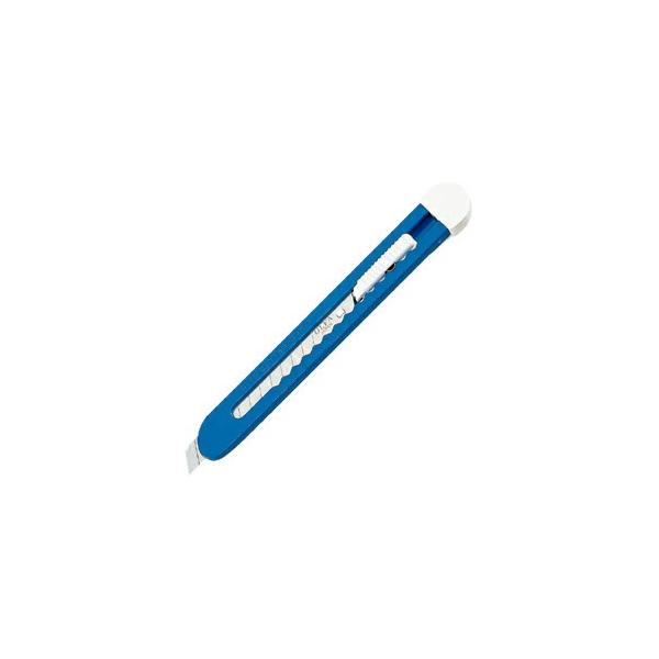 学校のあらゆるシーンでご利用いただける小型刃シリーズ。多くの人に手軽に使っていただくためのお手軽カッター。●メーカー名／オルファ●折れ刃式●寸法／全長：127mm●材質／本体：ABS樹脂、刃：合金工具鋼●適合替刃／小