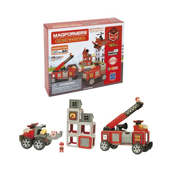 働く車やお部屋をつくって楽しむセット。完成した作品でごっこ遊びが楽しめます。●パッケージサイズ／28.5×24×8cm●素材／ABS、磁石、PVC