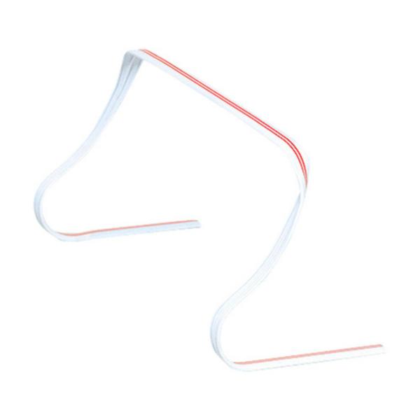 踏んでも戻る特殊形状の軽量ハードル！●メーカー名／トーエイライト●内容／5台セット●サイズ／幅：52cm●重量／160g（台）●材質／PVC