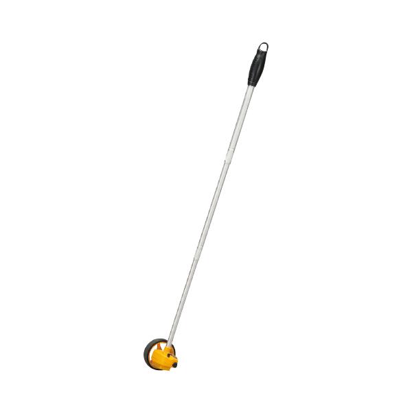 軽量な測量機●サイズ／全長50〜107.5cm（車輪直径：10cm）●重量／500g●材質／柄：アルミ、ホイール：ABS樹脂●測定範囲1cm〜1km●カウンター方式●誤差1%以下