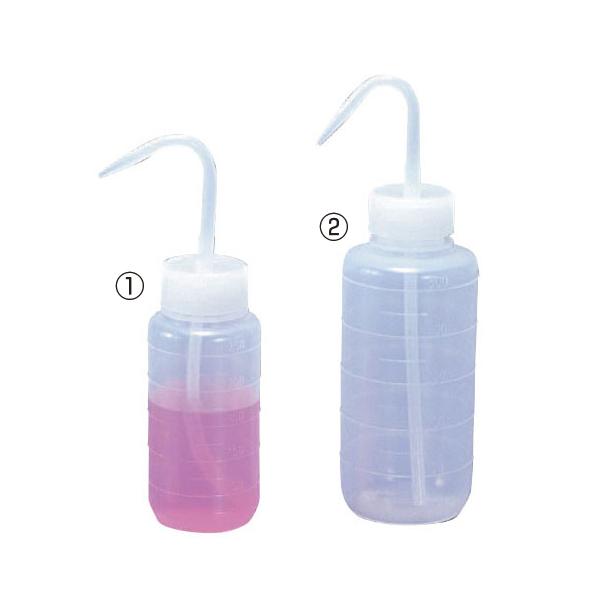 円周に記された成型目盛により、どの位置においても内容液が計量できます。●サイズ／胴径×高さ：（1）60×207mm（2）73×242mm●目盛／（1）25ml（2）50ml●口内径／32mm●材質／ポリエチレン