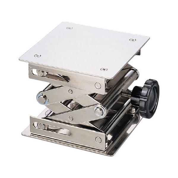 実験器具の上下可動用架台として広く利用できます。●伸縮範囲／（1）55 〜 140mm（2）75 〜 245mm●材質／上下板：ステンレス、ノブ：フェノール樹脂、その他：鉄●耐荷重／（1）約8kg（2）約25kg※耐荷重は静止した状態での安...