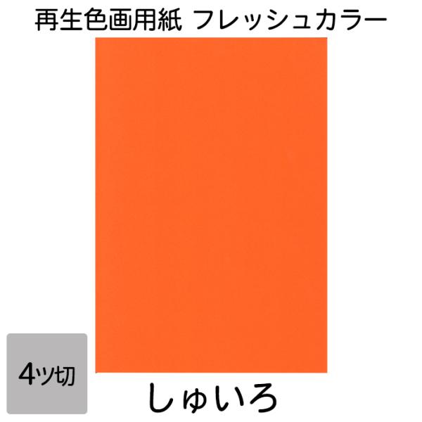 再生紙でありながら鮮やかな色彩を実現。コシもあり図画工作に適しています。●サイズ／4ツ切判：392×543mm●坪量／ 122.1g/平方メートル●四六判換算／ 105kg ●紙厚／約0.185mm