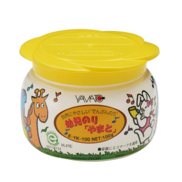 自然のでんぷんを使用していますので安心してお使いいただけます。無香料ですので教室でたくさんのお子様が使用しても、のりのにおいが気になりません。●メーカー名／ヤマト●100g：キャップ／再生PE、フィルム／PSフィルム●2kg：容器／再生PE...