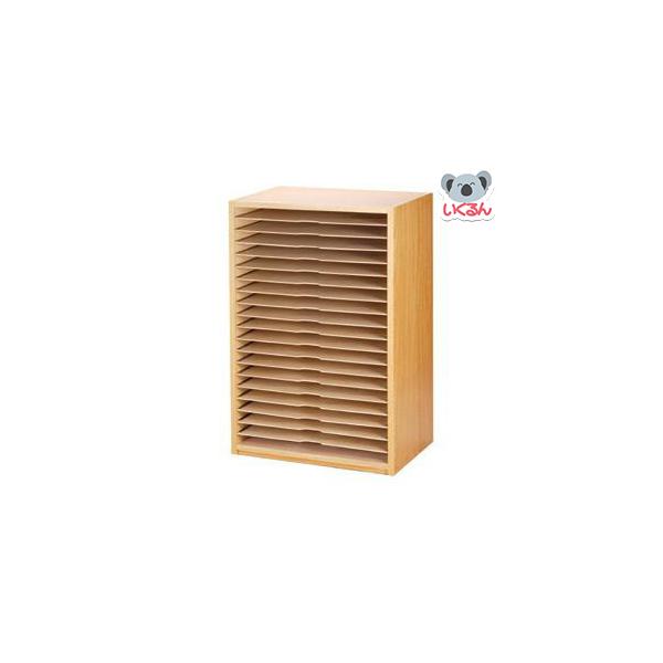 4ツ切サイズの画用紙がピッタリと収まる画用紙棚です。スライド式の棚で取出しもカンタンです。●サイズ／W600×D430×H900mm●棚の間隔／15段:53mm、20段:39mm●内寸／550ｍｍ（巾）×415ｍｍ（奥行）●重量／約24.5...