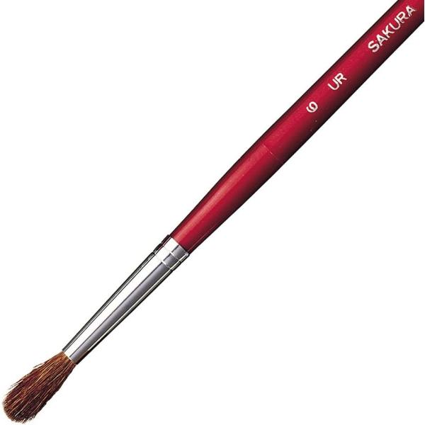 適度な腰と水含み、絵の具のハキ出しがよく、穂先のまとまりも優れています。●メーカー名／サクラクレパス