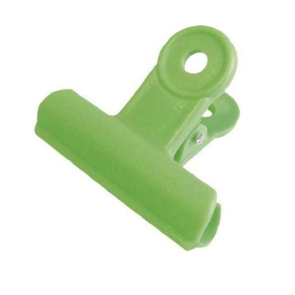 ポップなカラーの錆びないプラスチッククリップ。●メーカー名／ミツヤ●サイズ／挟口50mm