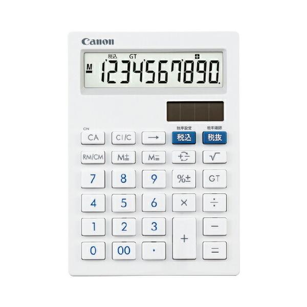 細菌の繁殖を抑える抗菌電卓●メーカー名／Canon●サイズ／奥行140×幅99×高さ16.5mm●重量／105g●使用電源／太陽電池＋リチウム電池（CR2032）