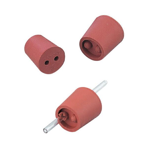 ●メーカー名／アズワン●サイズ／上径28×下径23×高さ30mm●材質／天然ゴム●穴数／2