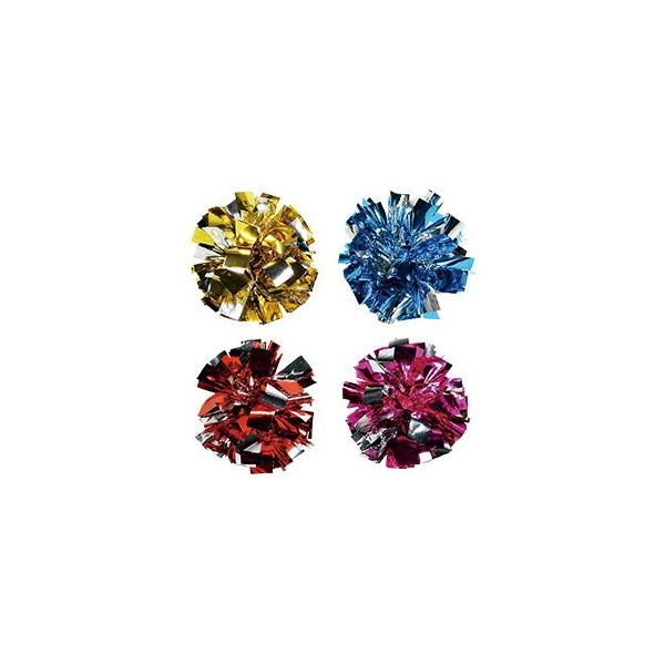 フィルムを広げてきらきら輝くポンポンを作ろう！●内容／半完成品（2色各1本）●サイズ／幅5×長さ35cm●完成時直径約35cm●材質／PETフィルム●取扱い説明書付