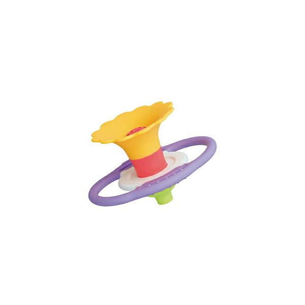 ママたちの声から生まれた、まる洗いできるとってもやわらかい新しい感触のがらがらおもちゃ。●メーカー名／ローヤル●サイズ／100×64×80mm●重さ／40g●材質／エラストマー樹脂、ポリプロピレン樹脂●対象年齢：3ヵ月〜