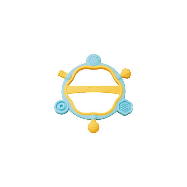 ママたちの声から生まれた、まる洗いできるとってもやわらかい新しい感触のがらがらおもちゃ。●メーカー名／ローヤル●サイズ／133×16×133mm●重さ／30g●材質／エラストマー樹脂●対象年齢：3ヵ月〜