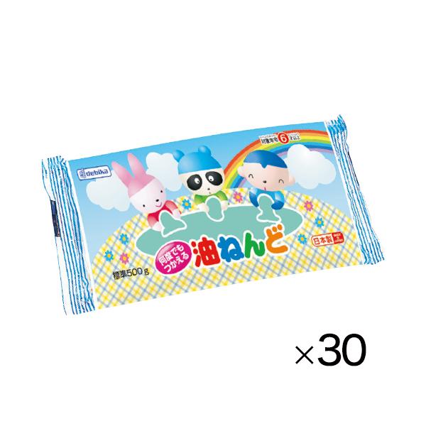 手ざわりの良い油粘土の定番タイプ。●サイズ／500g：150×85×23mm、1kg：157×92×38mm